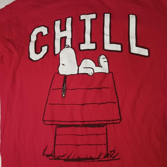 Peanuts | Shirts | Peanuts Snoopy Chill Red Tshirt | Poshmark